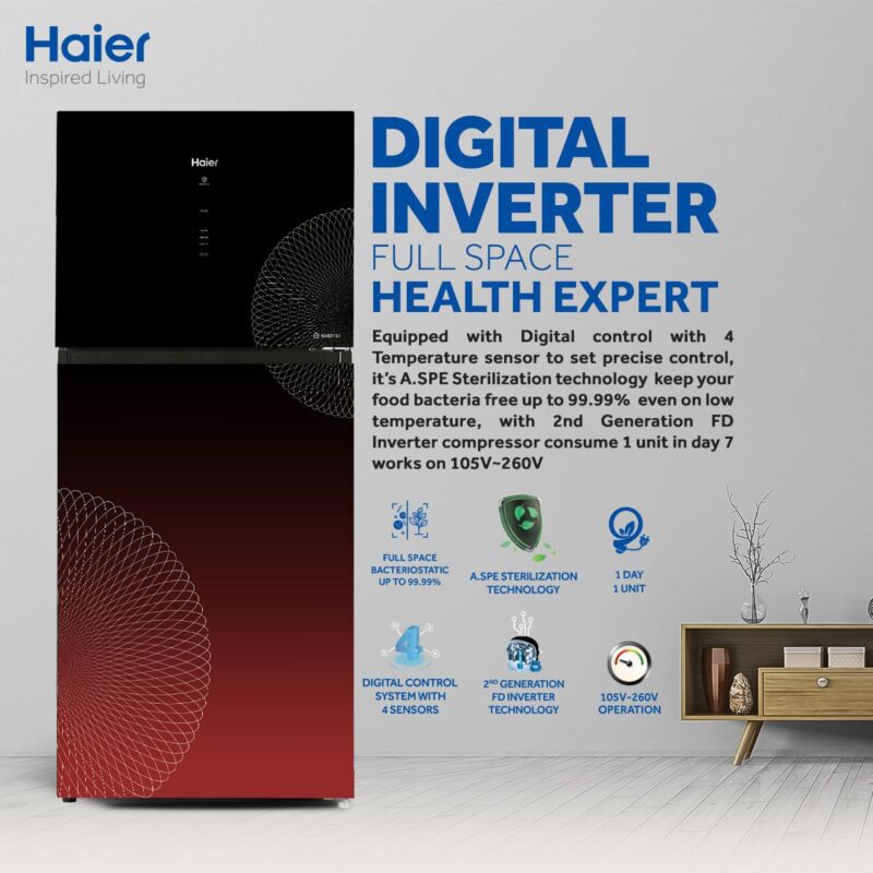 Haier Inverter Anti-Bacterial 20 CF (538 Liter) HRF-538IAPA | Purple ...