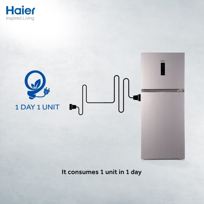 Haier Refrigerator Inverter Metal Door - Model 438-IBSA - City Electronics